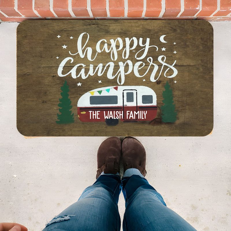 Happy Campers Door Mat - Farm Food Family Merch