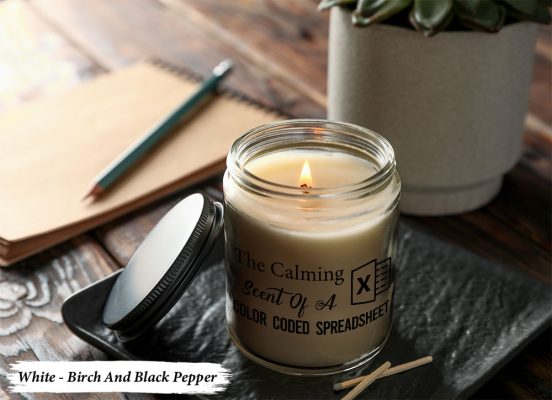 Color Coded Spreadsheet Candles - Farm Food Family Merch
