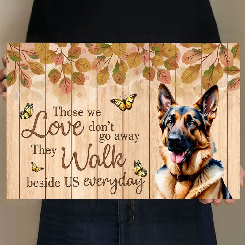 German Shepherd With Jesus Canvas Poster - Farm Food Family Merch