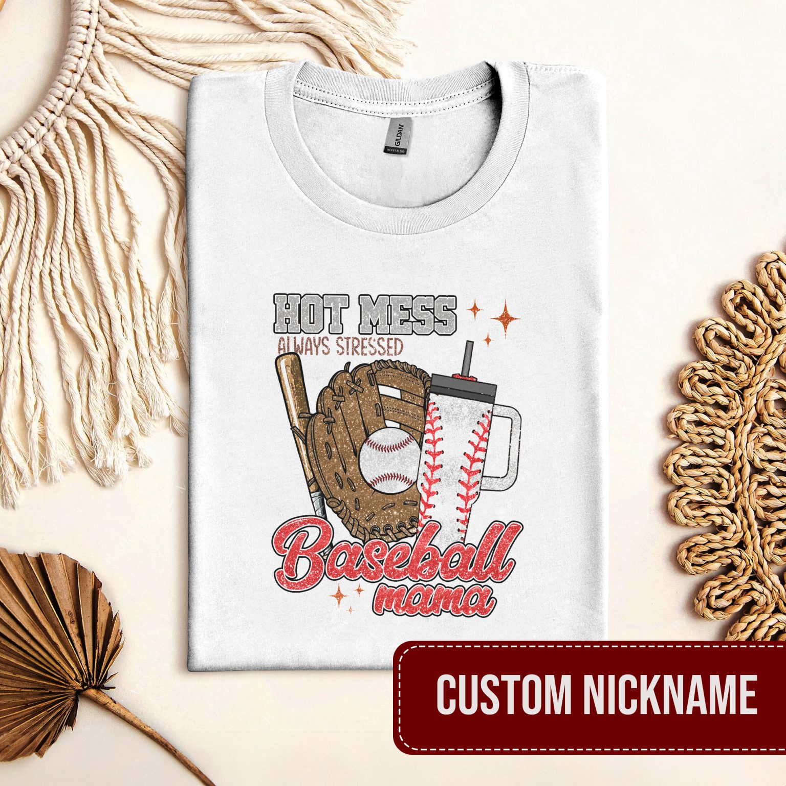 Hot Mess Always Stressed Baseball Mama Boujee Tumbler Shirt - Farm Food ...